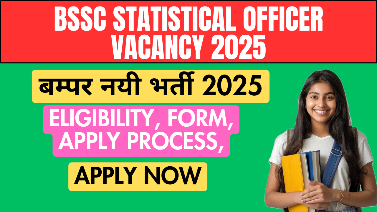 BSSC Statistical Officer Vacancy 2025